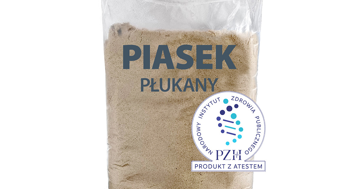 Piasek do piaskownicy z atestem higienicznym PZH – worek 20 kg